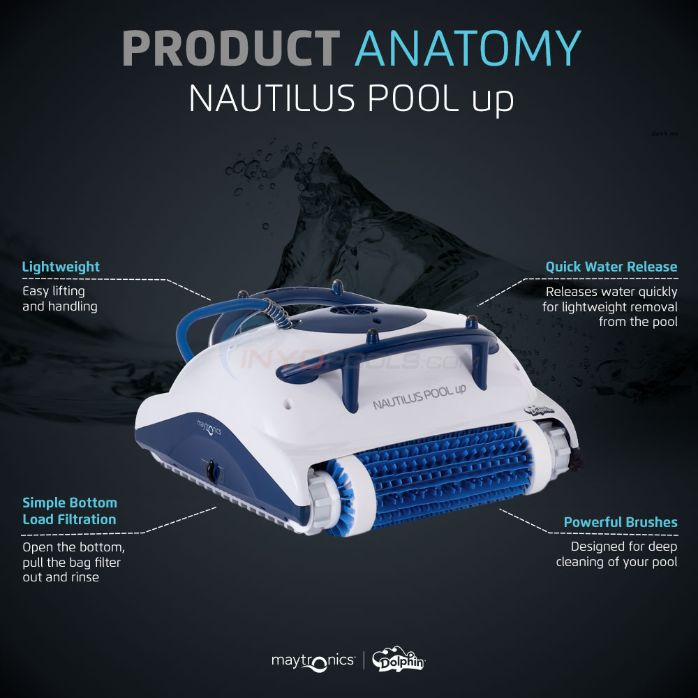 Dolphin Nautilus Pool Up Robotic Pool Cleaner - 99996003-US - INYOPools.com