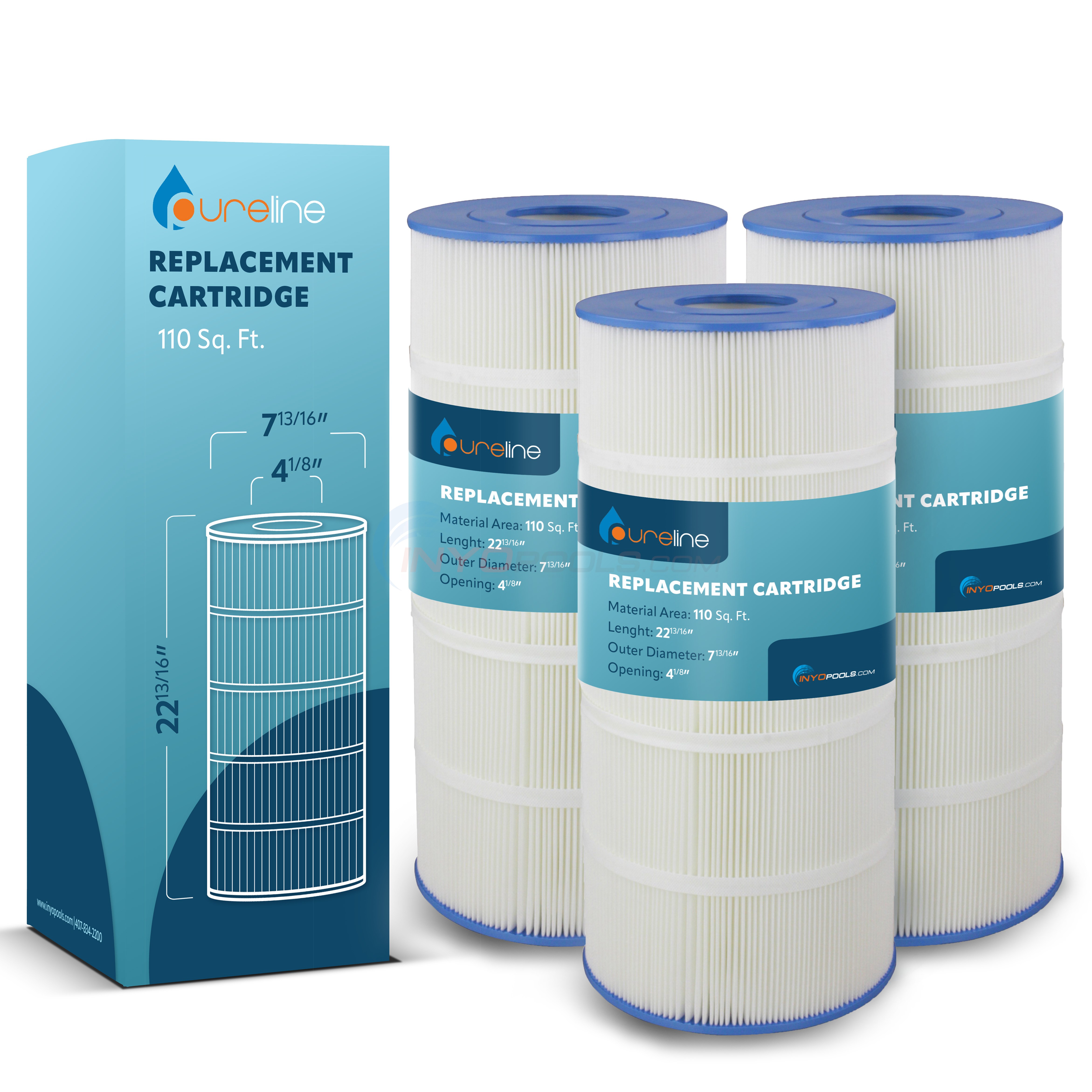 Pureline 110 Sq. Ft. Replacement Cartridge Compatible with Jacuzzi ...