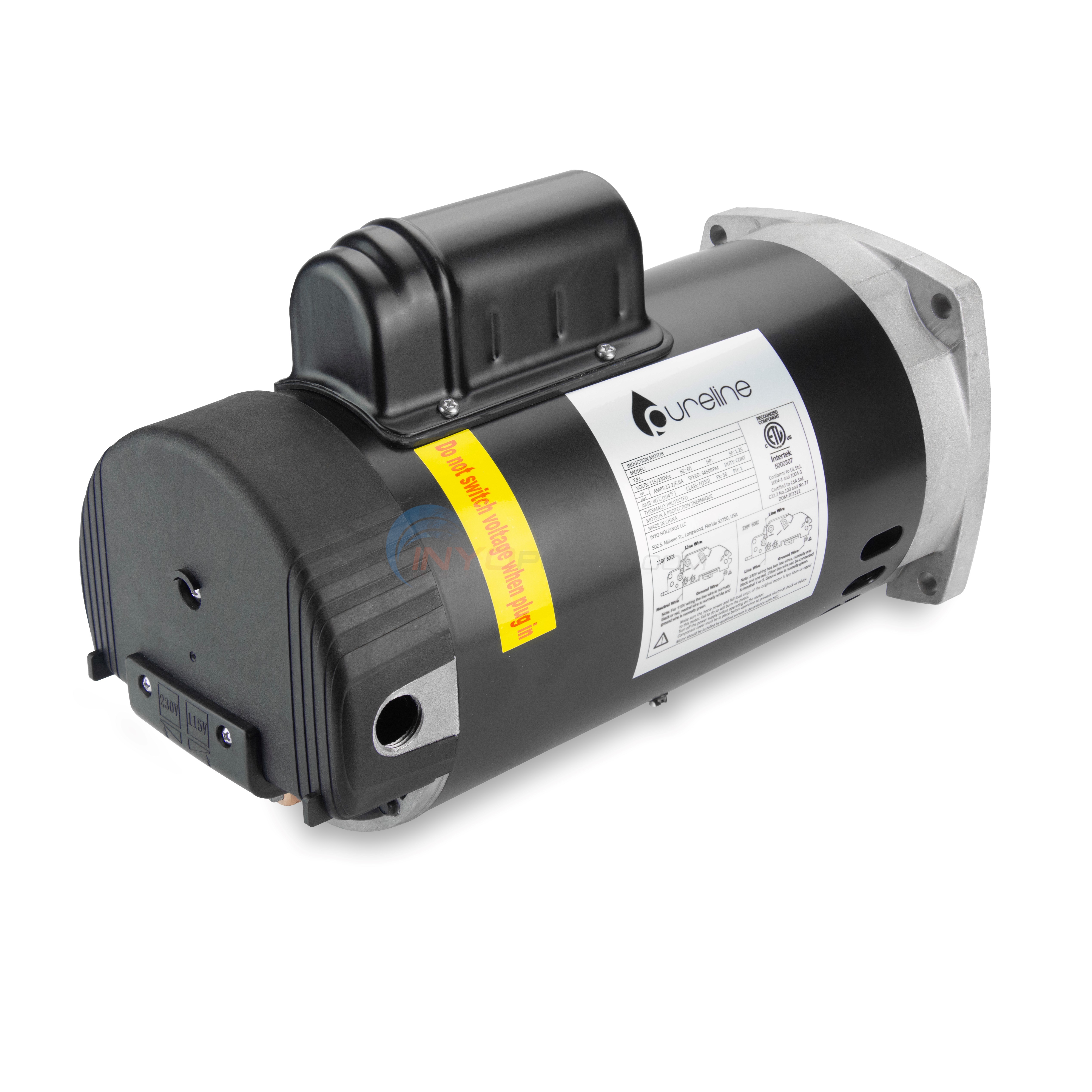 0.75 HP Up Rate Pool Pump Motor, Square Flange 56Y Frame, Single Speed ...