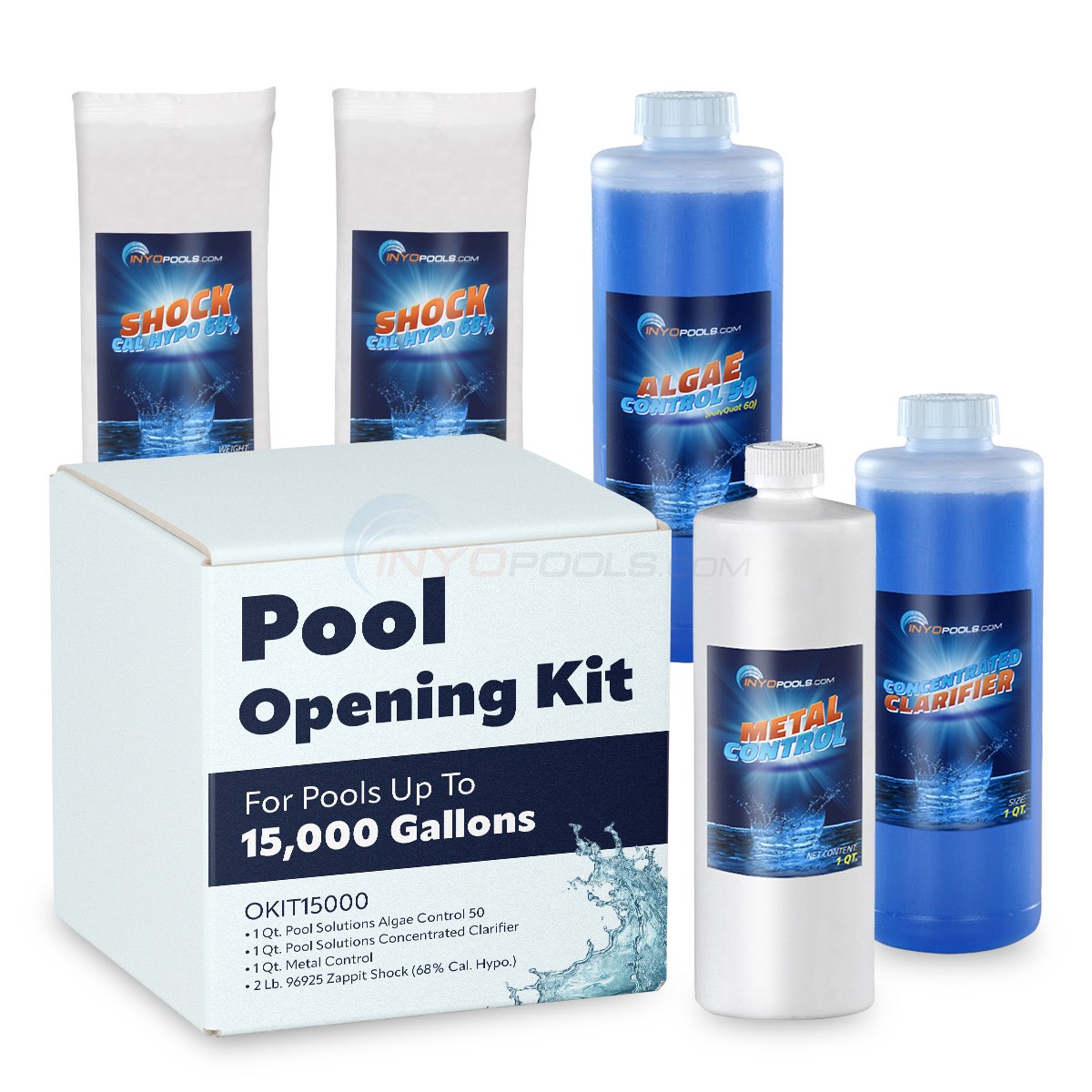 Pool Opening Chemical Start-Up Kit for Pools Up To 15,000 Gallons ...