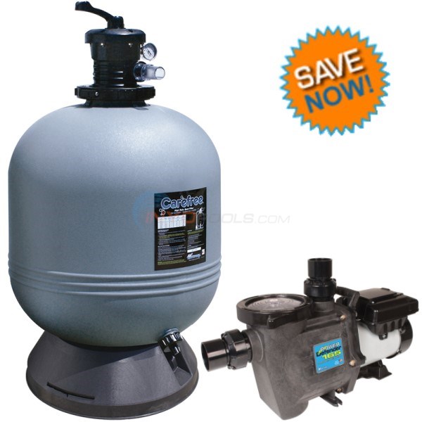 Waterway Combo Power Defender 165 Variable Speed Pool Pump And Carefree ...