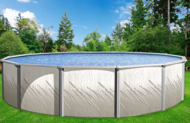 Wilbar Pretium 15' Round 52" Above Ground Pool - PBEL-1552SSPSSN1 ...