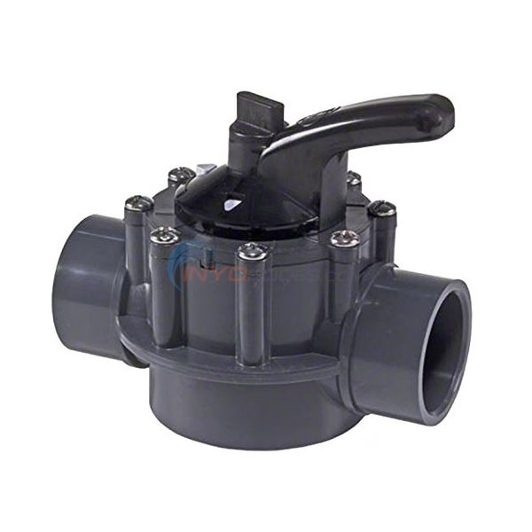 Hayward PSV Pool and Spa 3-Way Diverter Valve, Gray PVC, 2" Inside, 2-1 ...