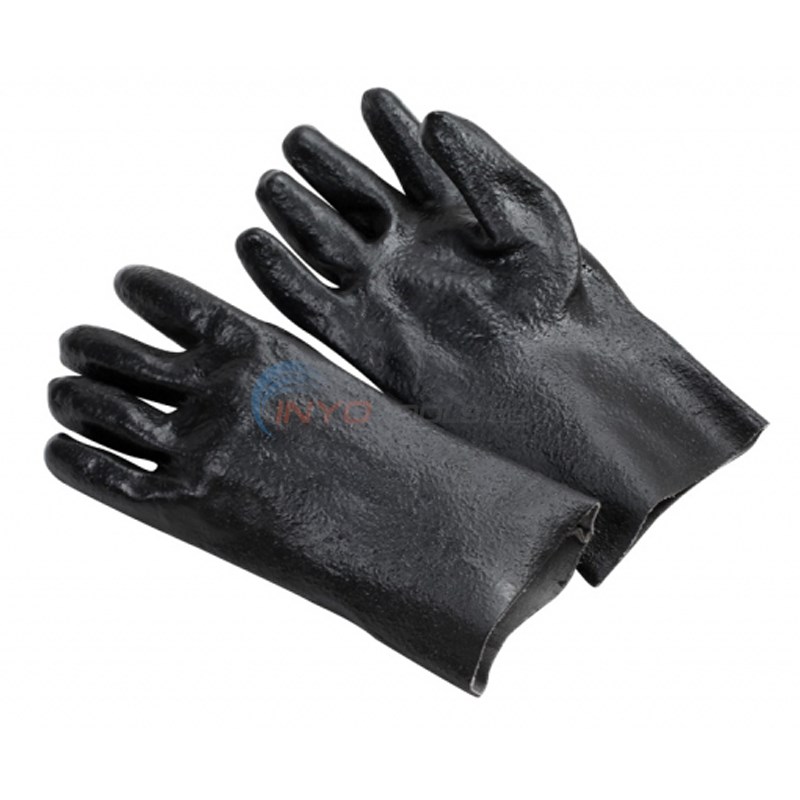 14" PVC COATED RUBBER GLOVES PAIR - PVC14R - INYOPools.com