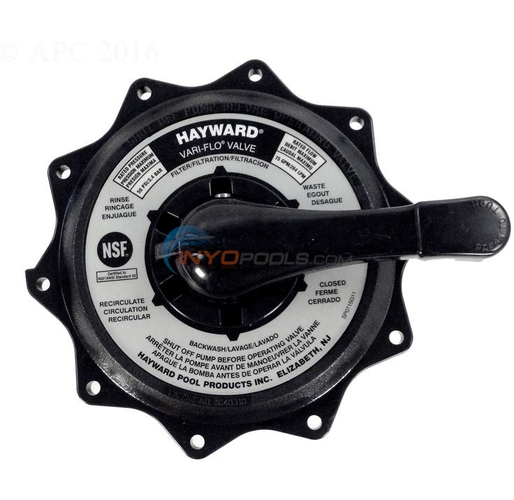Hayward SP0715 2" Vari-Flo Valve Lid Assembly (Color Black) - INYOPools.com