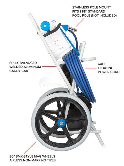 HammerHead Portable Vacuum with 21" Head, 60' Cord, and Charger ...