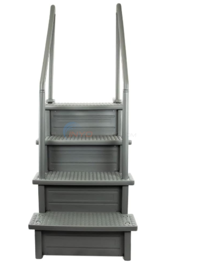 Confer Plastics Warm Gray In-Pool Steps for Above Ground Pools with ...