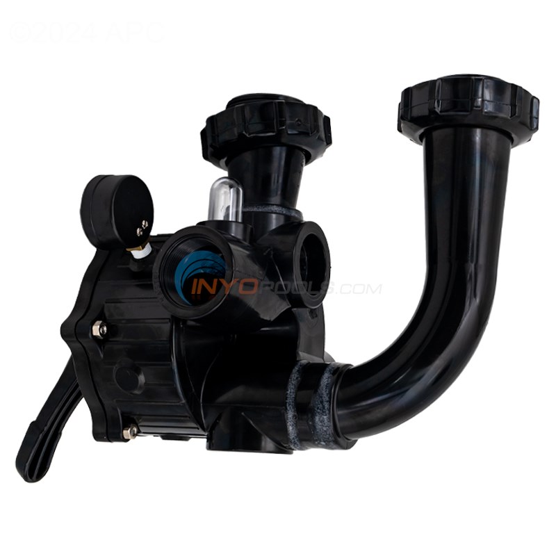 Hayward Multiport Valve SP0710X62, 1-1/2", 6 Pos, w/Gauge - SP0710X62 ...