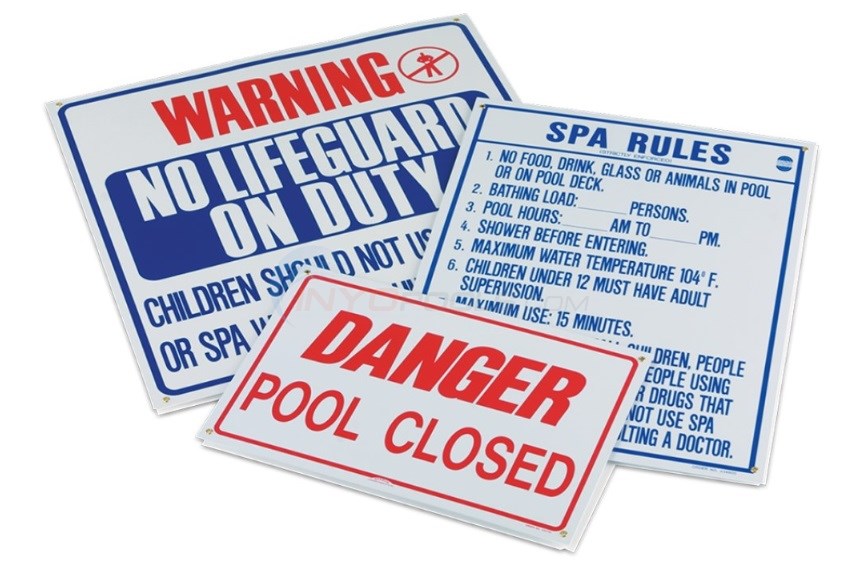 18'' x 24'' Florida Spa Rules Safety Signs - R234900 - INYOPools.com