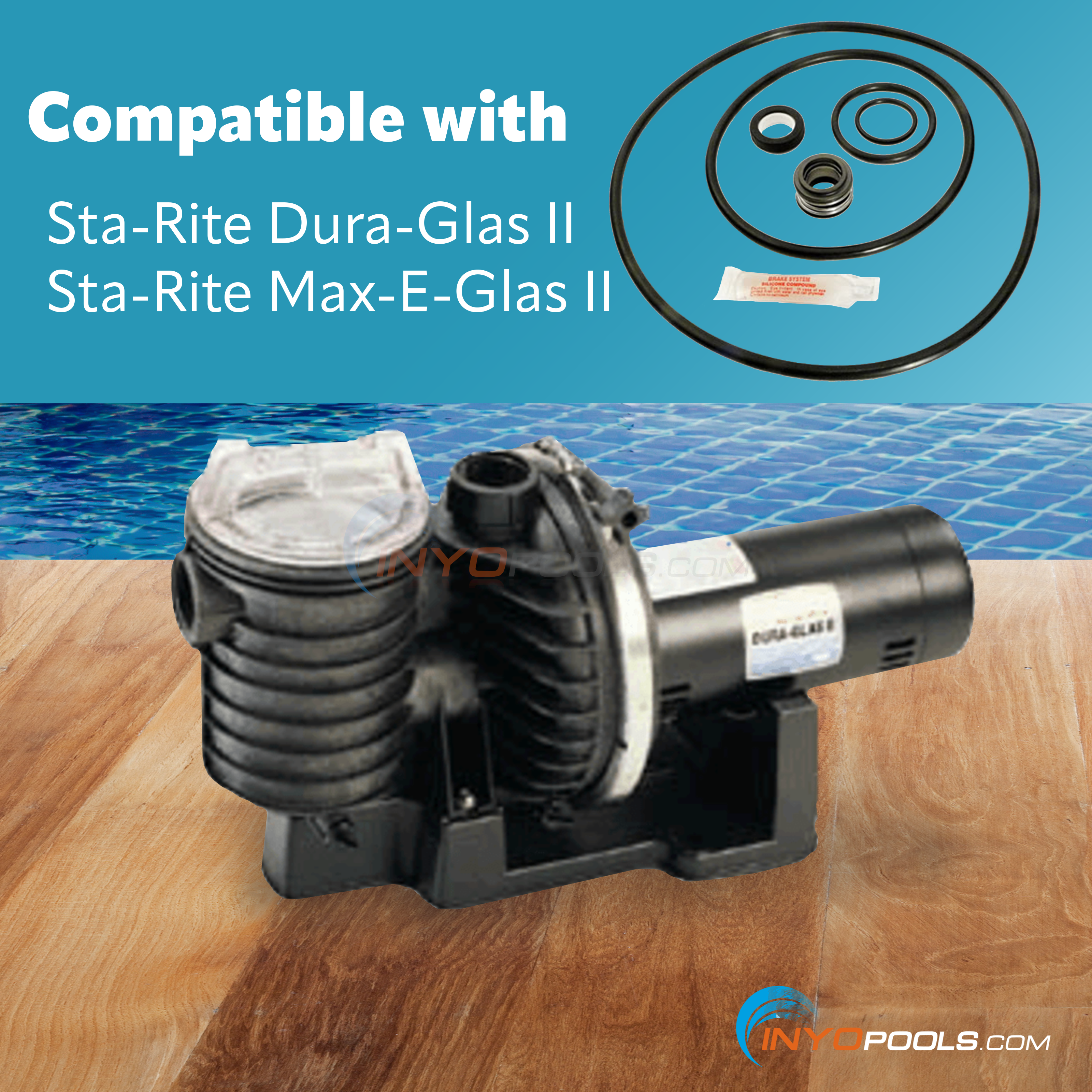 Sta-Rite Dura-Glas II and Max-E-Glass II Pool Pump Seal Kit - GOKIT38 ...