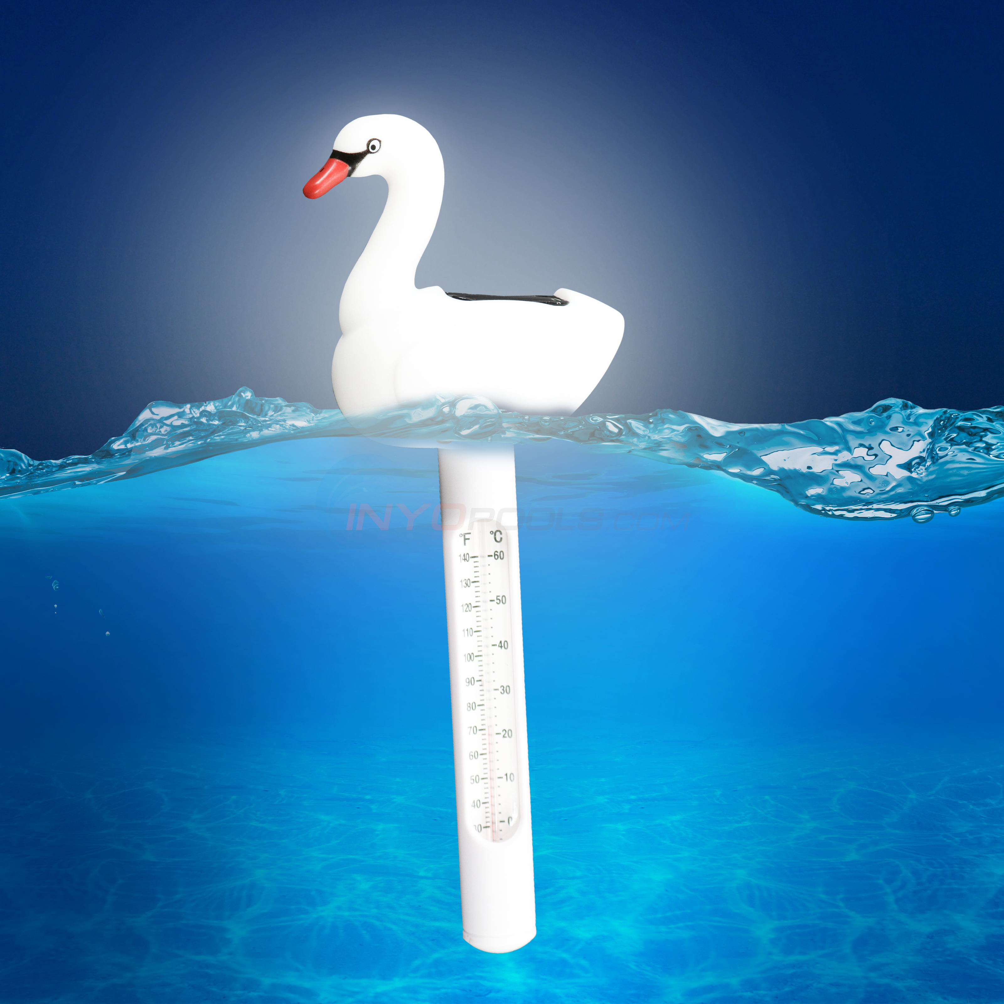 White Swan Floating Solar Thermometer, Color Changing | By Pureline ...