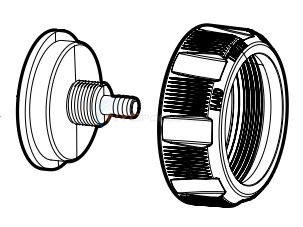 Jandy TruChlor Tubing Adapter and Union Nut Assembly - R0967300 ...