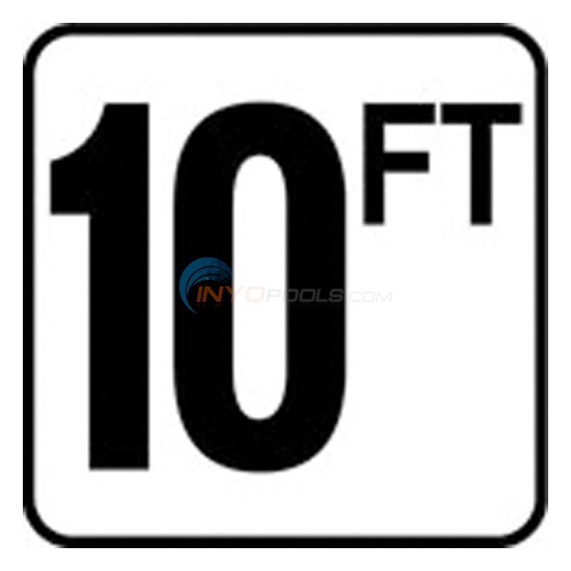 Inlays Depth Marker-Vinyl 6" Skid Resistant 10 with FT - INYOPools.com