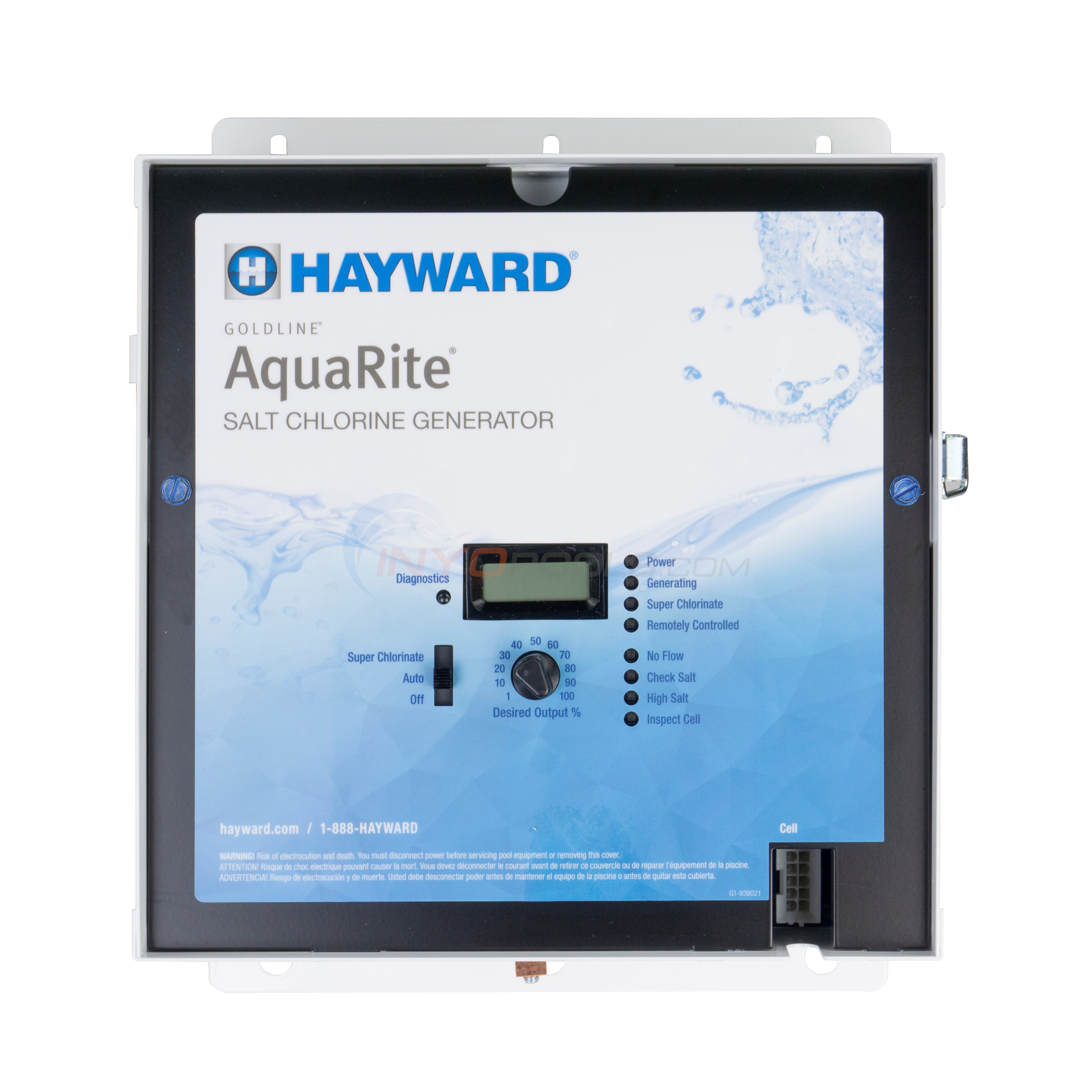 Hayward AquaRite Salt System, 40,000 Gal Pool, Control Panel ...