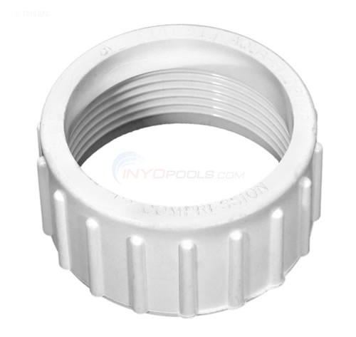 Compression Nut, Union 1-1/2"FBT, Solid Plastic - 91431000 - INYOPools.com