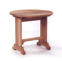 Western Red Cedar Round Side Table - ST22U - INYOPools.com