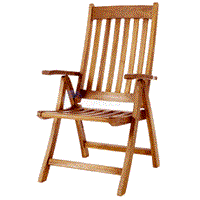 Java Teak 5 - Position Folding Arm Chair - TF44 - INYOPools.com