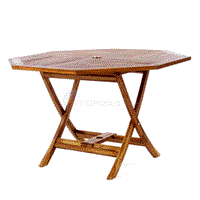 Java Teak Octagon Folding Table - TO48 - INYOPools.com