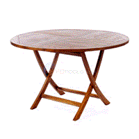 Java Teak Round Folding Table - TR48 - INYOPools.com