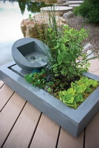Aquascape Deck Pond - Rectangular/Weathered Concrete Kit - INYOPools.com