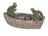 Aquascape Floating Deco - Turtles In Boat - Color - 99457 - INYOPools.com