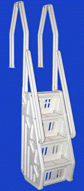 Premium Above Ground In Pool Ladder - WHITE 24" Width Fits Most 48" to ...