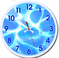 Blue Wave Water Refraction Outdoor Clock - NT300 - INYOPools.com