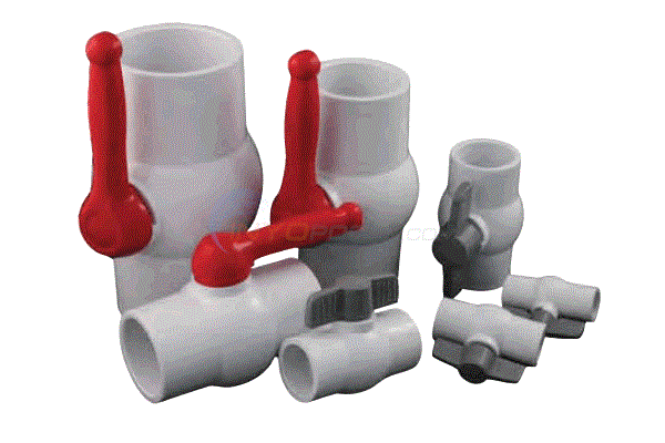 CMP 2.5in Socket x Socket Red Handle Ball Valve - INYOPools.com