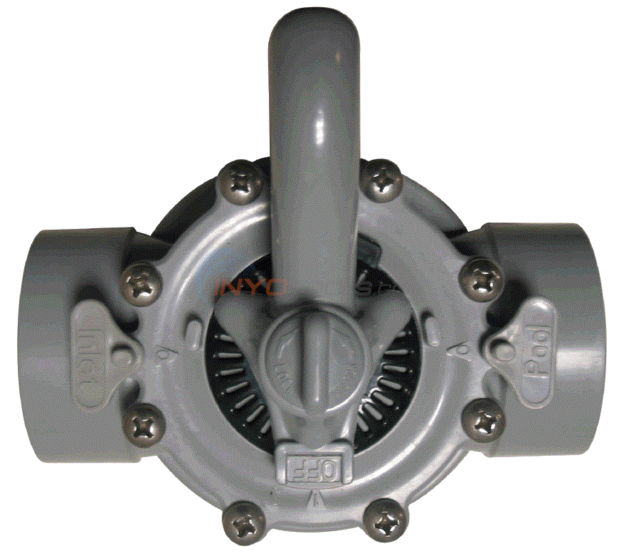 Valve 2 Way 1.5" x 2" Gray PVC 25932-151-000 - PSV2SDGR - INYOPools.com