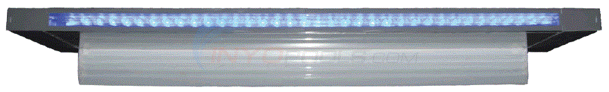 24" LED Pool Waterfall Color Changing w/ 6" lip - Gray - INYOPools.com