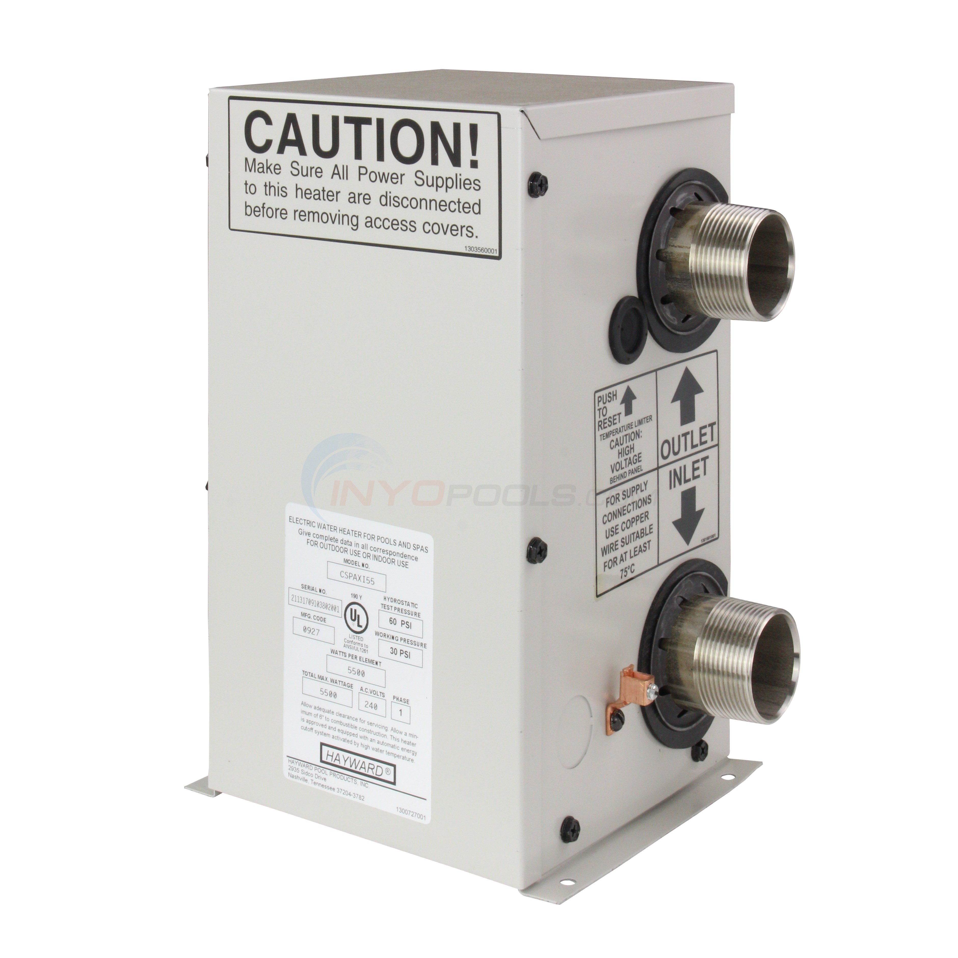 Hayward CSPA Electric Spa Heater 5.5 kW - CSPAXI55 - INYOPools.com