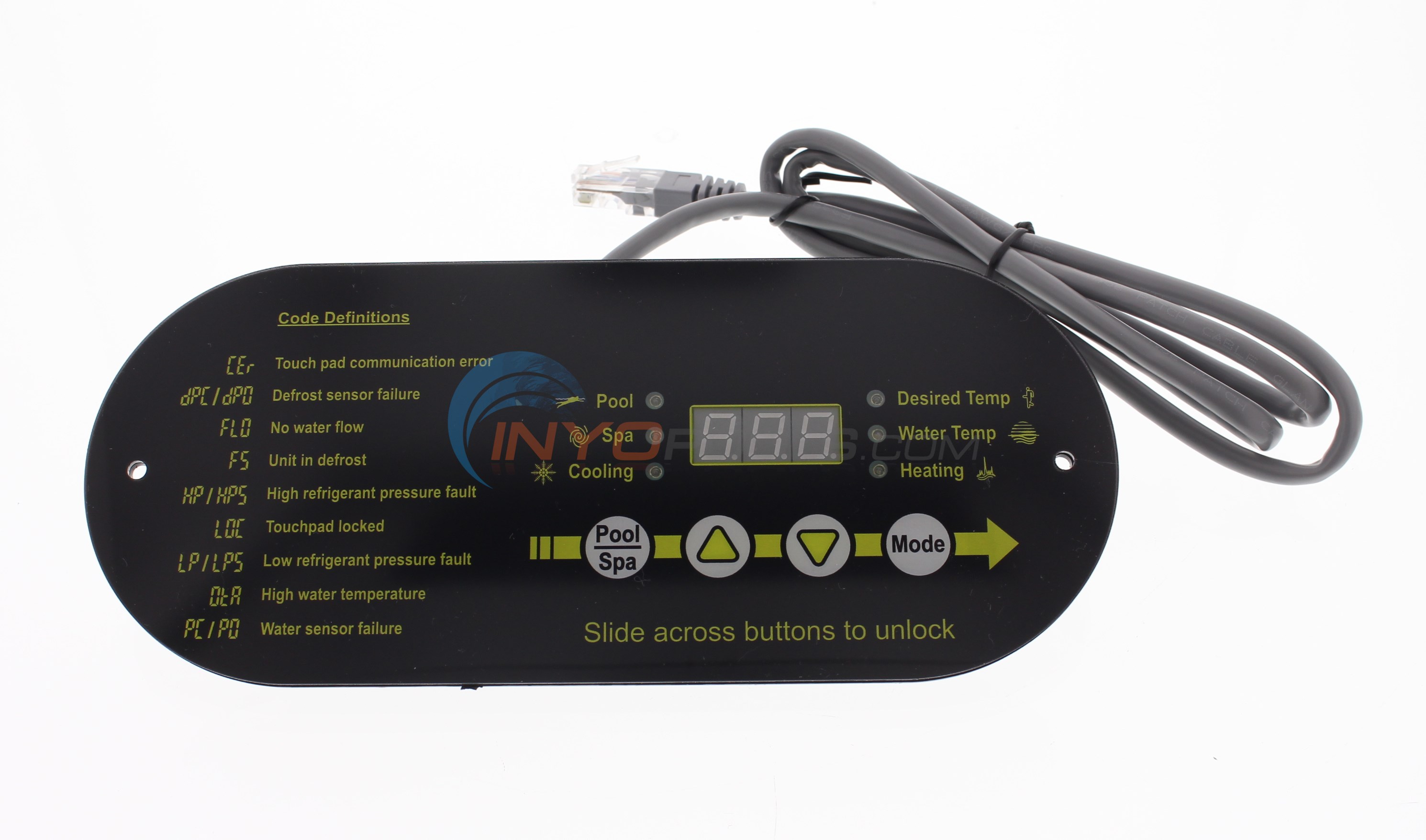 AquaCal CONTROL PANEL ASSEMBLY 100/120 4 BUTTON - ECS0271 - INYOPools.com