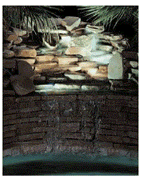 Color Light Streams Rock Waterfall Kit - w/ 4 StarGlo fixtures, each w ...