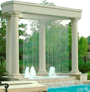 96" Aqua Rain Waterfall W/ 6" lip 64 Streams / Ft. - INYOPools.com