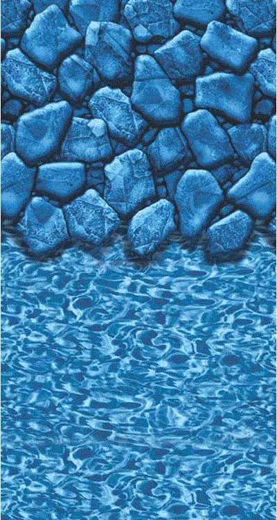 15' x 24' Oval 48"-52" Depth Overlap Boulder Swirl Heavy Gauge Liner ...