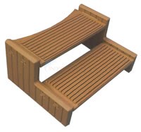 Confer Plastics Handi-Step For Round Spas, Redwood (NP555) - INYOPools.com