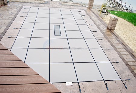 16' x 40' Rectangular Grey Solid Safety Cover 18 Year (2 Years Full ...