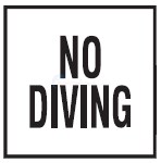 Depth Marker 8" Skid-Resistant Tile No Diving Words (1 tile ...