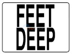 Depth Marker-Plastic Stickon 4.25" x5.75" Smooth Feet Deep - INYOPools.com