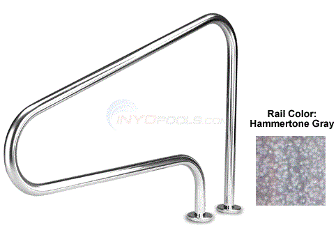 D3D 50" Pool Hand Rail - Hammertone Gray Color - Clearance - INYOPools.com
