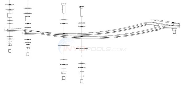 Interfab Techni Spring Assembly Only 6 ft. White - TSS6 - INYOPools.com