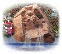 Interfab Keystone - Pool Side Waterfall Sunset Red - 420023 - INYOPools.com