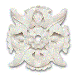 4 Point Leaves Rosette Sconce, 6" x 6", Natural Stone - INYOPools.com