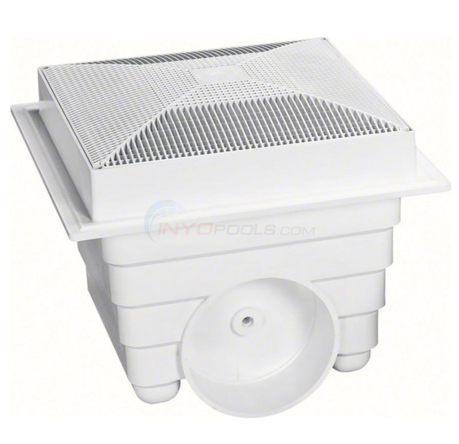 Lawson Aquatics 18"X18" SUMP & GRATE DOMED WHITE 2PK - INYOPools.com