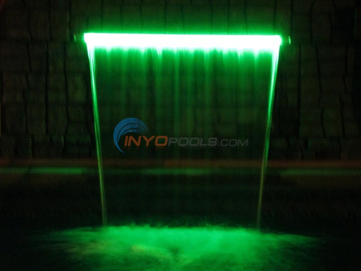 18" LED Pool Waterfall Color Changing w/ 6" lip - White - 25677-180-000 ...