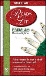 National Tree 12 x Clear Ready Lit 100 In/Outdoor Lights - INYOPools.com