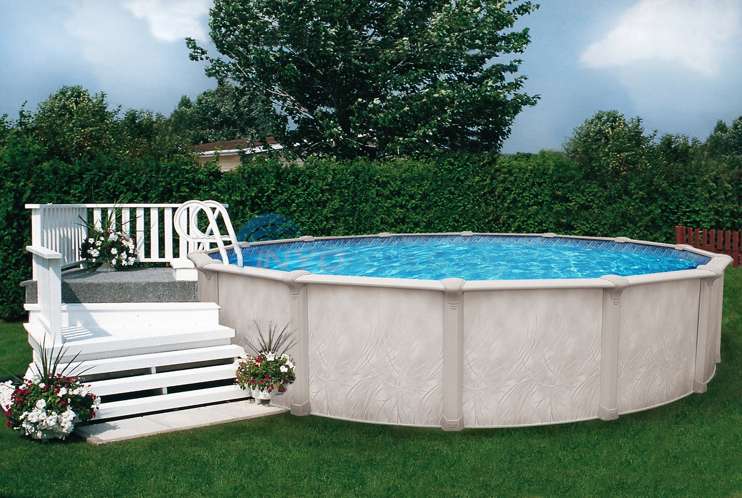 Opera 15' Round 52" Steel Pool with 8 " Toprail - NB1140 - INYOPools.com