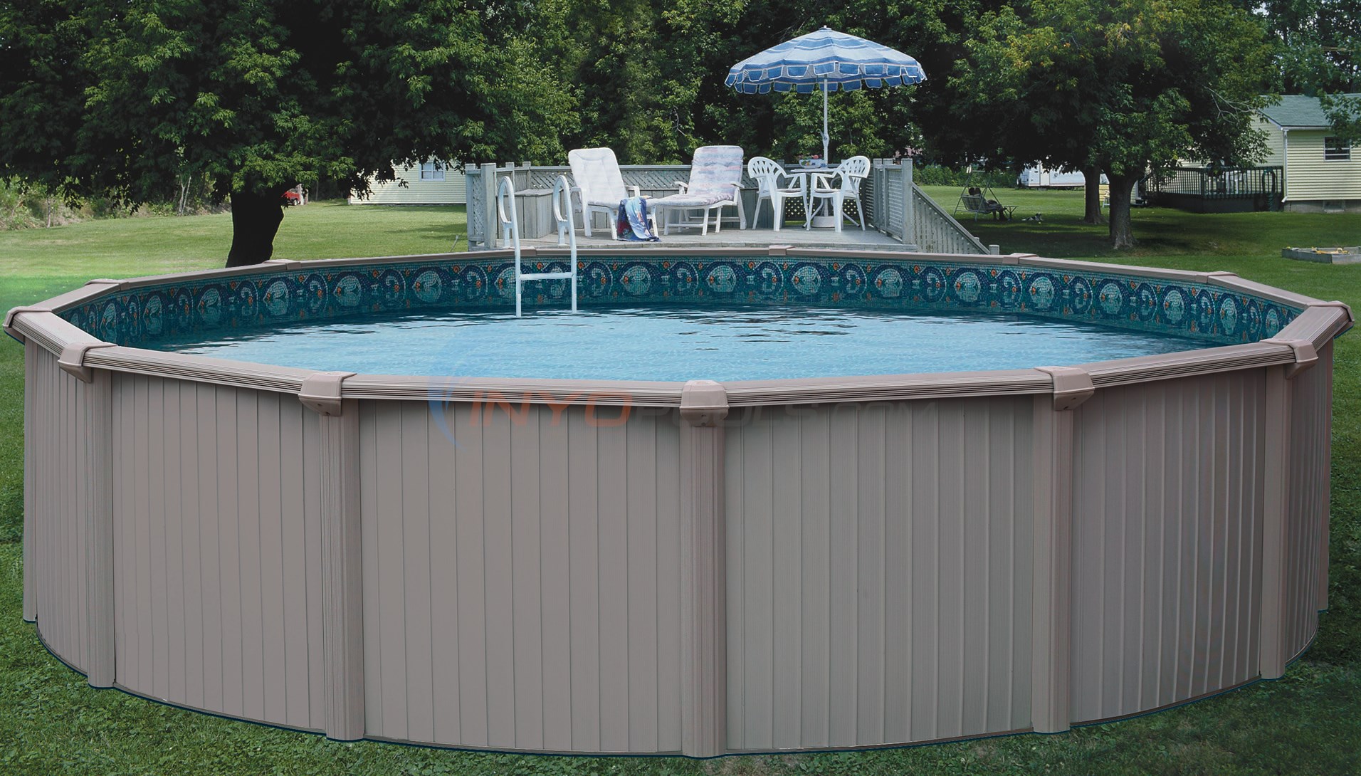 Sharkline Bermuda 24' Round 54" Aluminum Pool - NB1250 - INYOPools.com