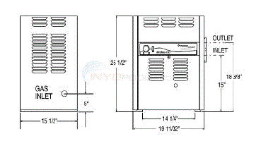 Pentair Minimax 100 A/G Pool Heater 100000 BTU NG MV - INYOPools.com