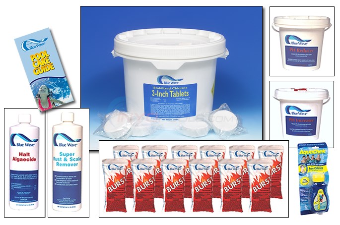 Blue Wave Pool Chemical Season's Supply Kit Medium - NY996 - INYOPools.com